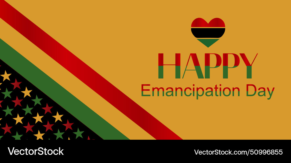 Magnolia emancipation day amazing text design Vector Image