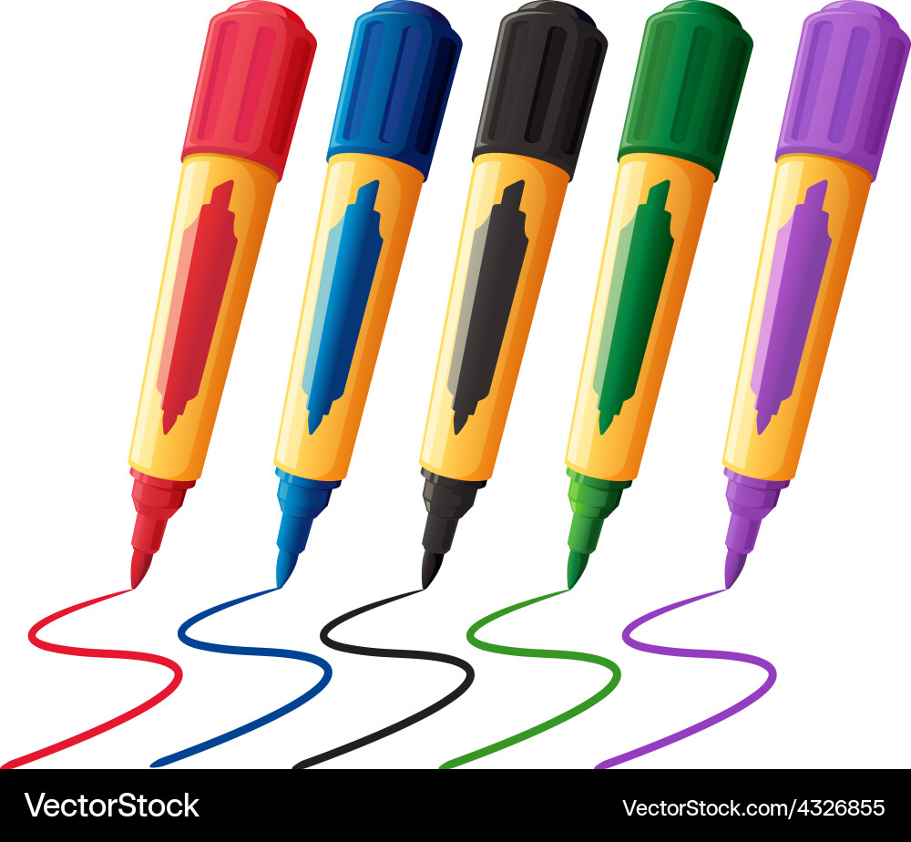 Markers Royalty Free Vector Image - VectorStock