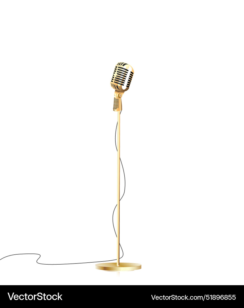 Microphone vintage style radio equipment Vector Image