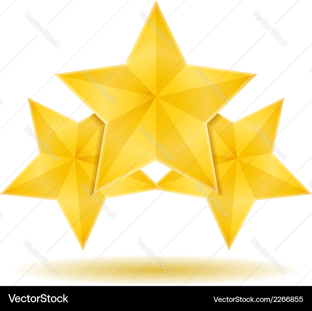Three stars Royalty Free Vector Image - VectorStock