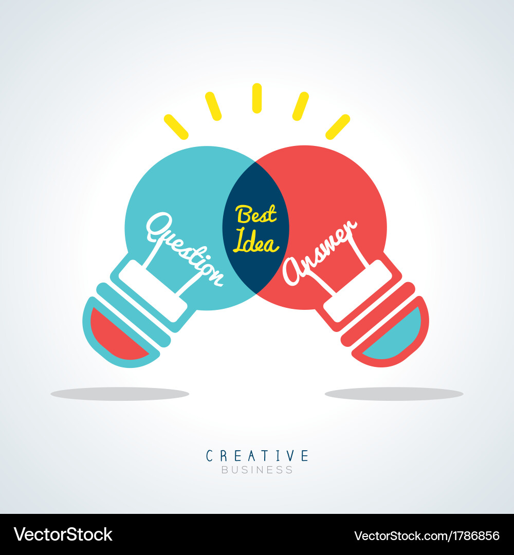 Best idea creative light bulb concept Royalty Free Vector