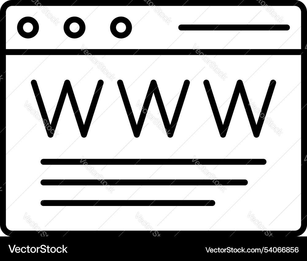 Browser line icon design Royalty Free Vector Image