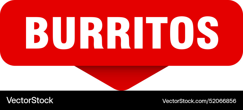 Burritos sticker sign on transparent Royalty Free Vector