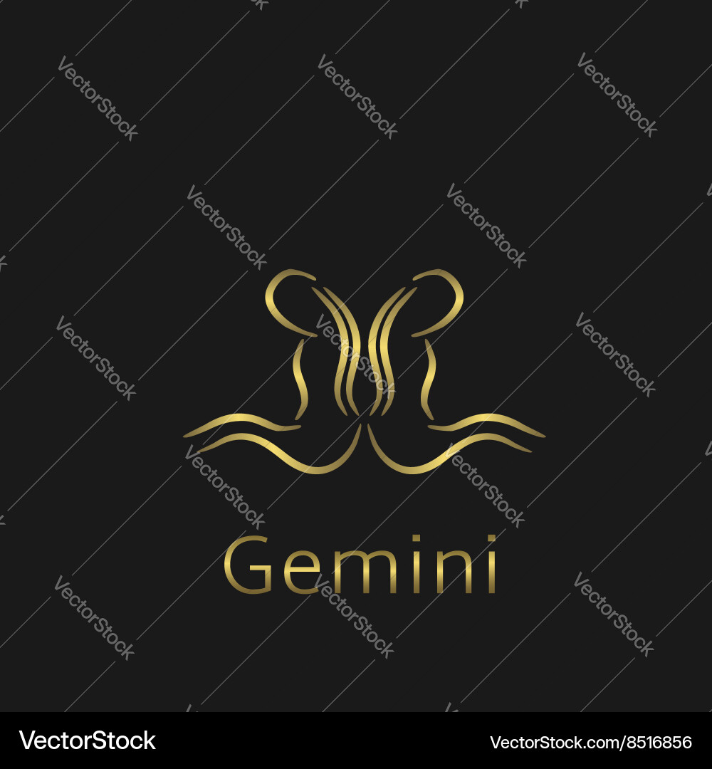 Gemini zodiac sign Royalty Free Vector Image - VectorStock