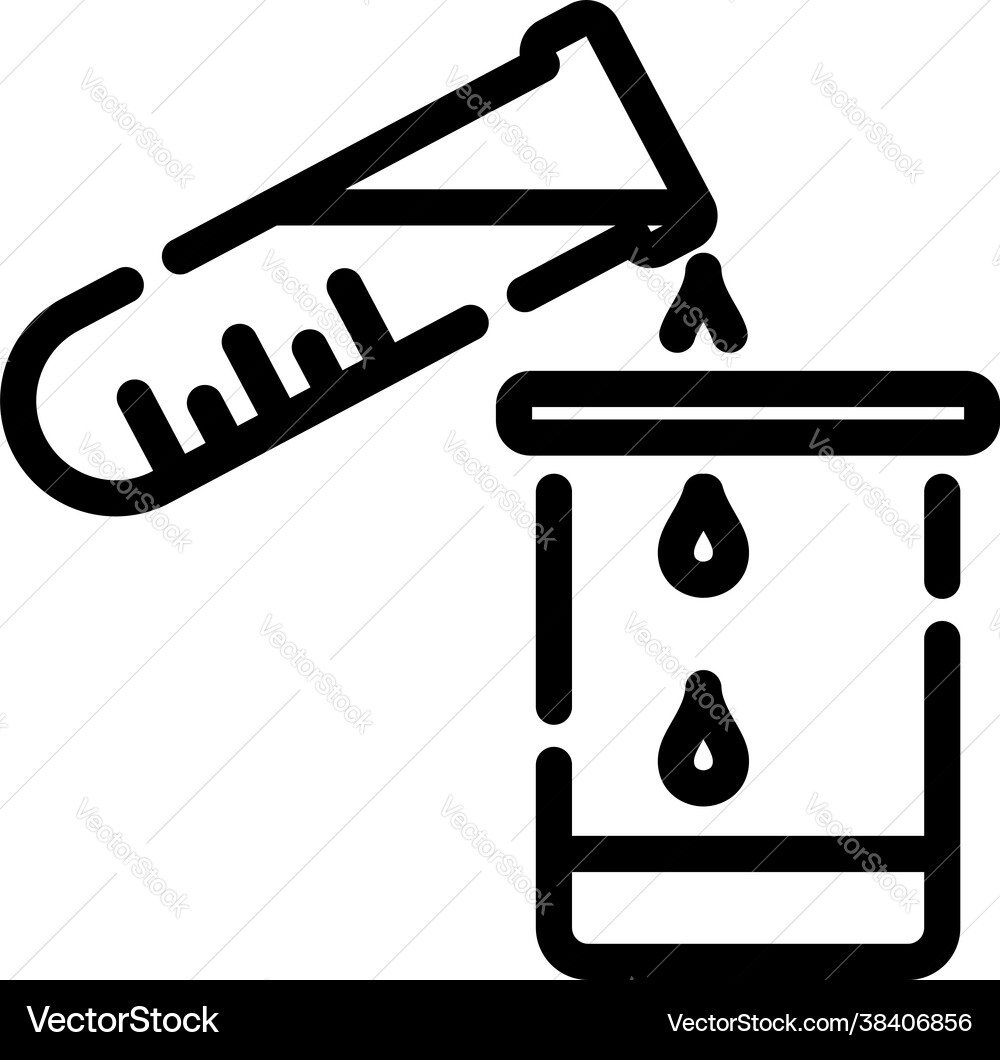 Icon chemistry beaker pour liquid in flask Vector Image