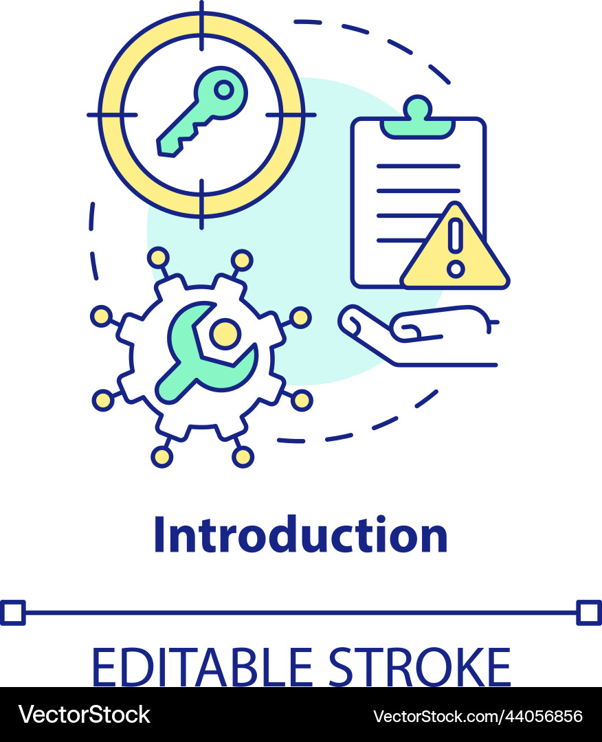 Introduction concept icon Royalty Free Vector Image