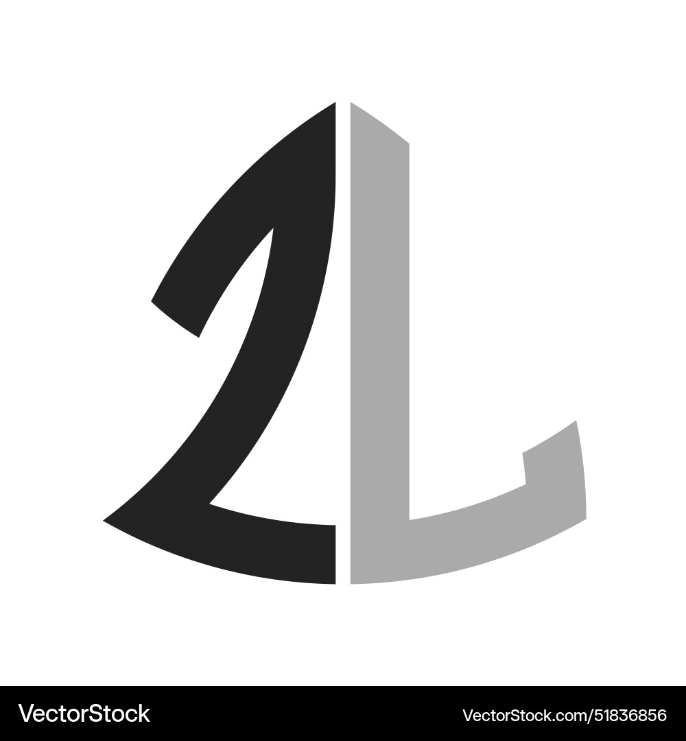 Modern creative zl logo design letter icon Vector Image