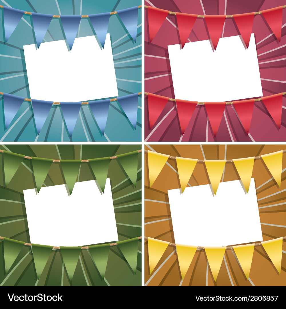 Bunting card decorations Royalty Free Vector Image