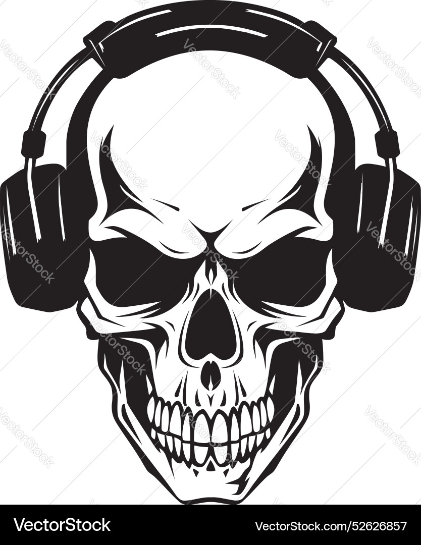 Melodic marrow logo design of skeleton jamming Vector Image