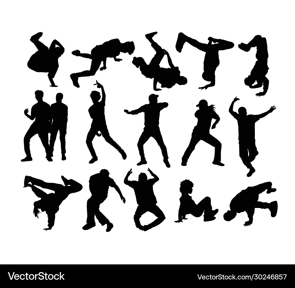 Modern dancer silhouette Royalty Free Vector Image