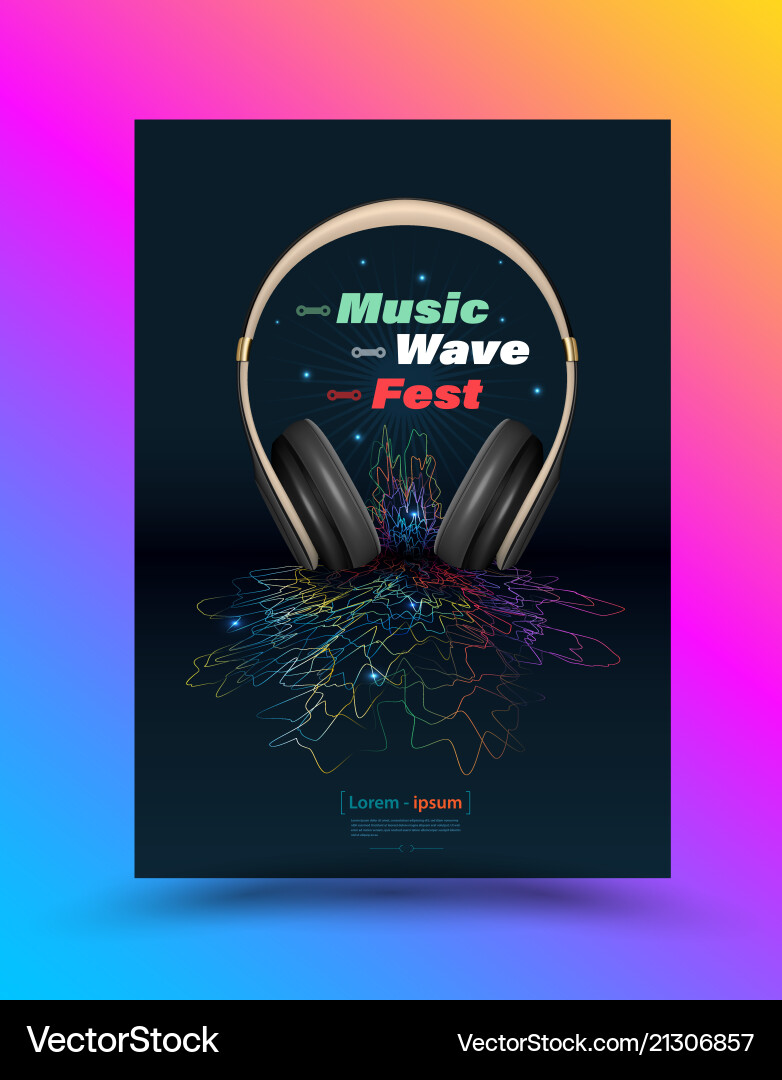 Music poster design template Royalty Free Vector Image