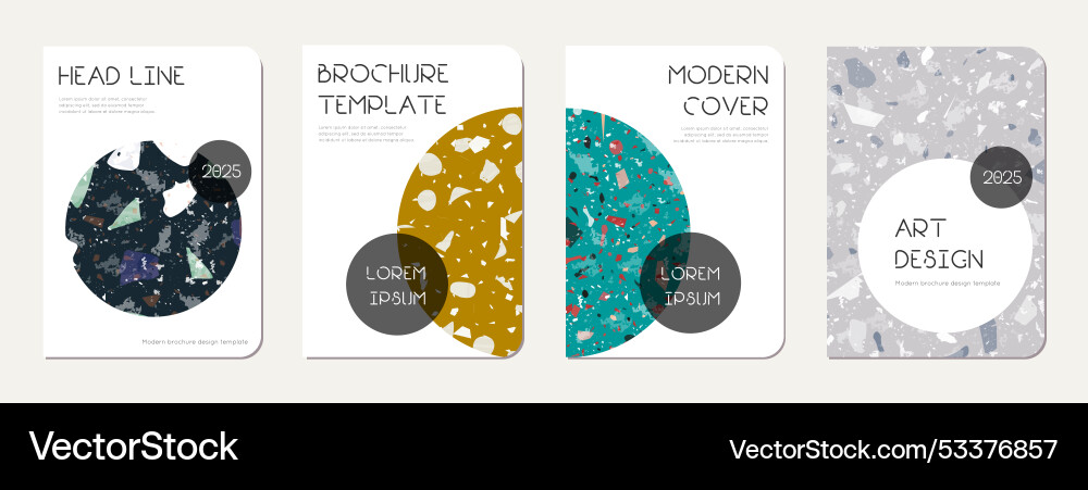 Notebook cover design terrazzo abstract Royalty Free Vector