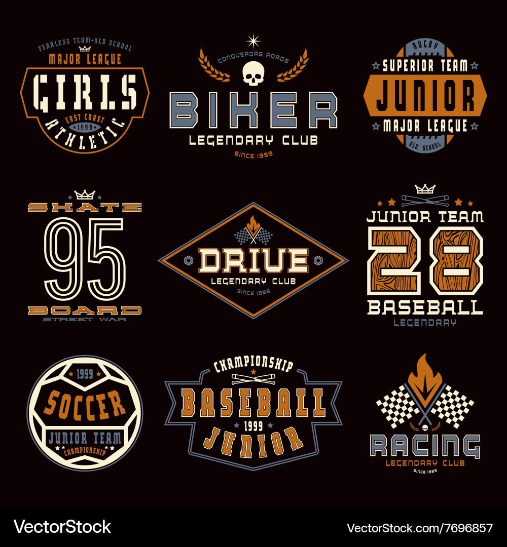 Set of sports emblems Royalty Free Vector Image