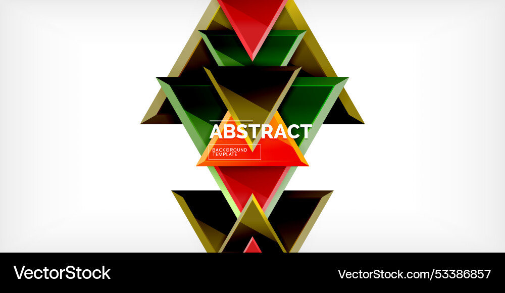 Triangle glass shapes geometric abstract Vector Image