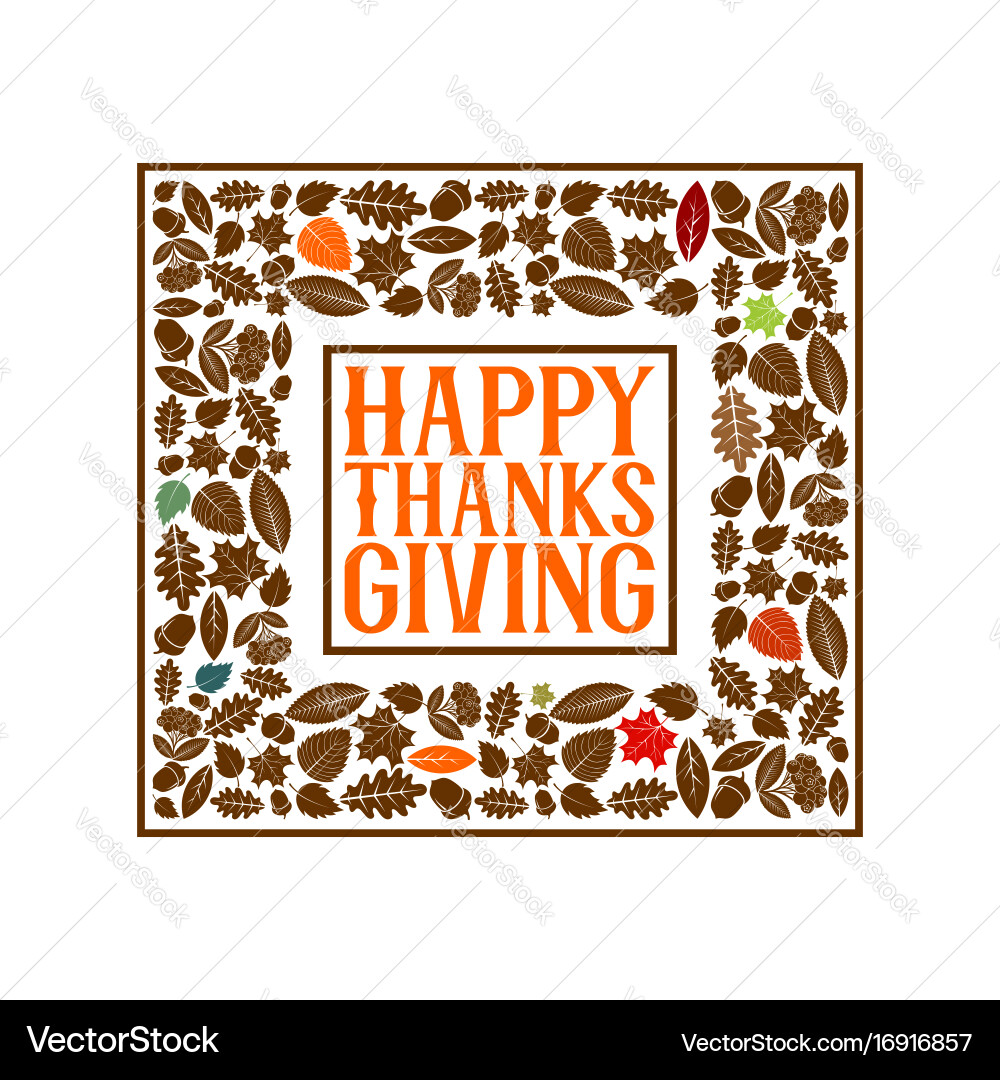 Typography of thanksgiving Royalty Free Vector Image