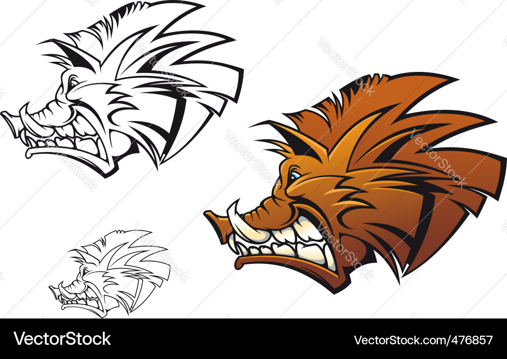 Wild boar Royalty Free Vector Image - VectorStock