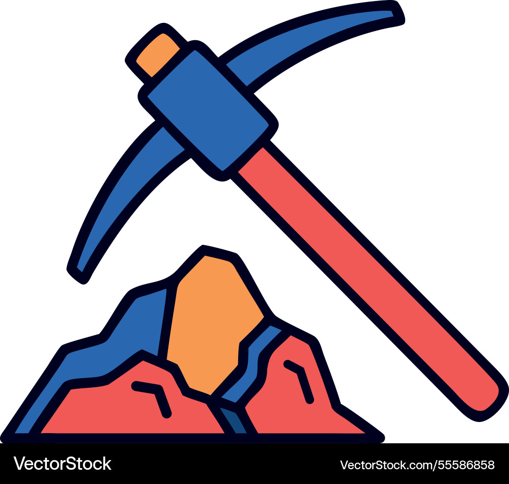 Australia mining pickaxe Royalty Free Vector Image