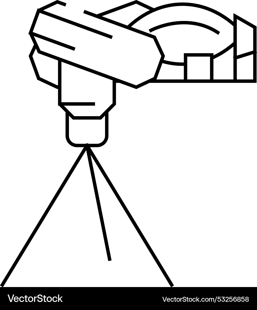 Ball throwing apparatus line icon Royalty Free Vector Image