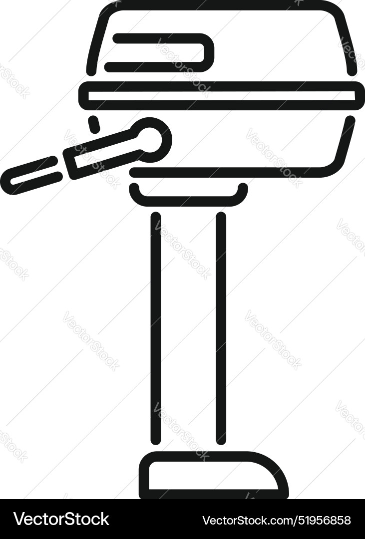 Boat motor engine powering nautical vessel for Vector Image