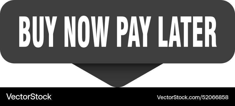 Buy now pay later sticker sign Royalty Free Vector Image