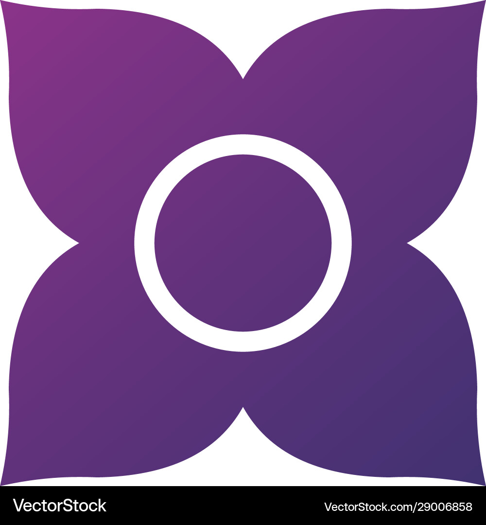 Creative four leafs nature logo design stock Vector Image