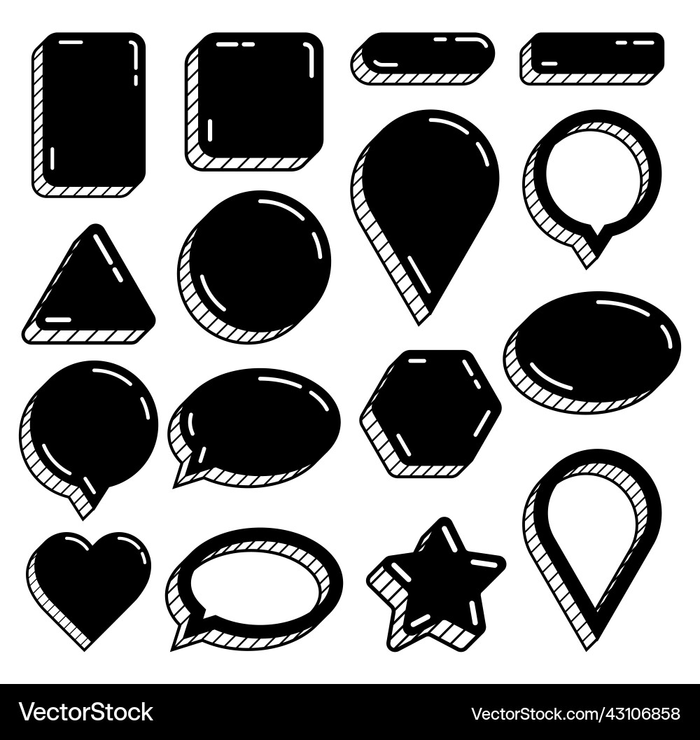 Doodle Banner Design Stil Lizenzfreies Vektorbild