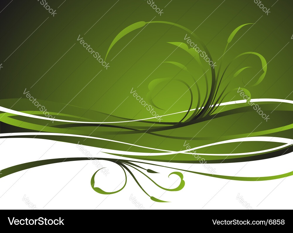 Floral Spring Swirl Background Royalty Free Vector Image