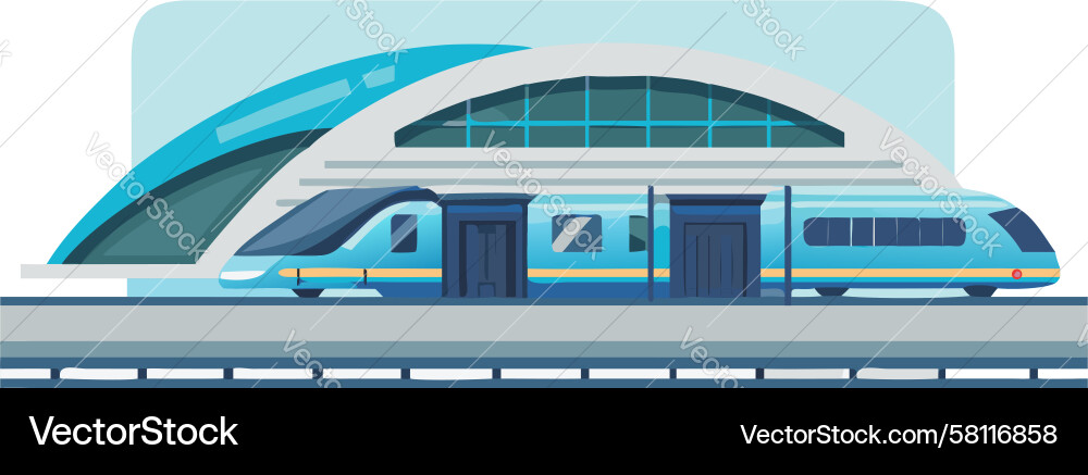 Futuristic Maglev Train Royalty Free Vector Image