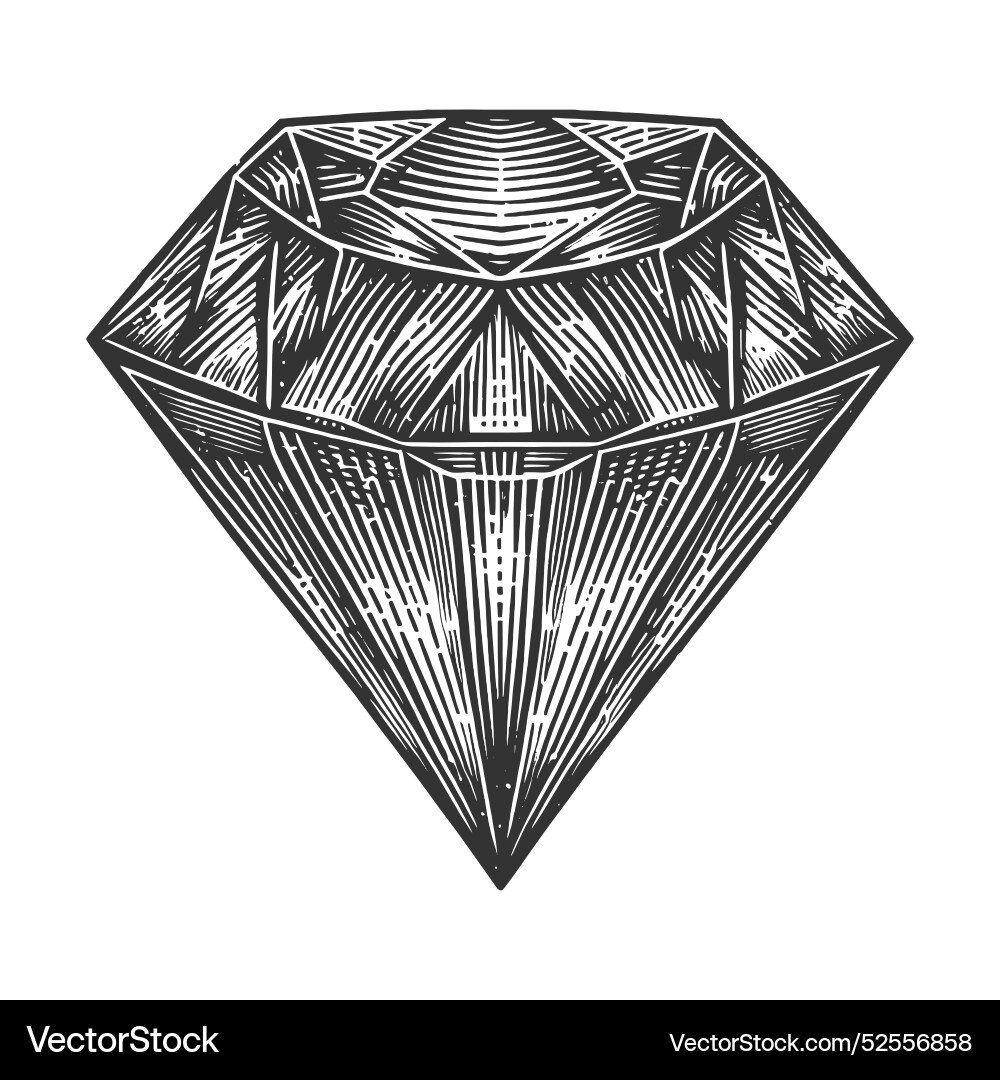 Intricate diamond engraving Royalty Free Vector Image