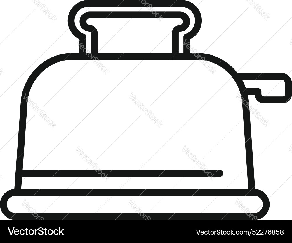 Modern toaster heating bread for breakfast icon Vector Image
