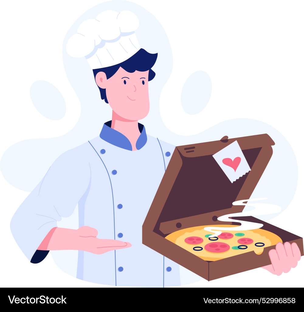 Pizza chef Royalty Free Vector Image - VectorStock