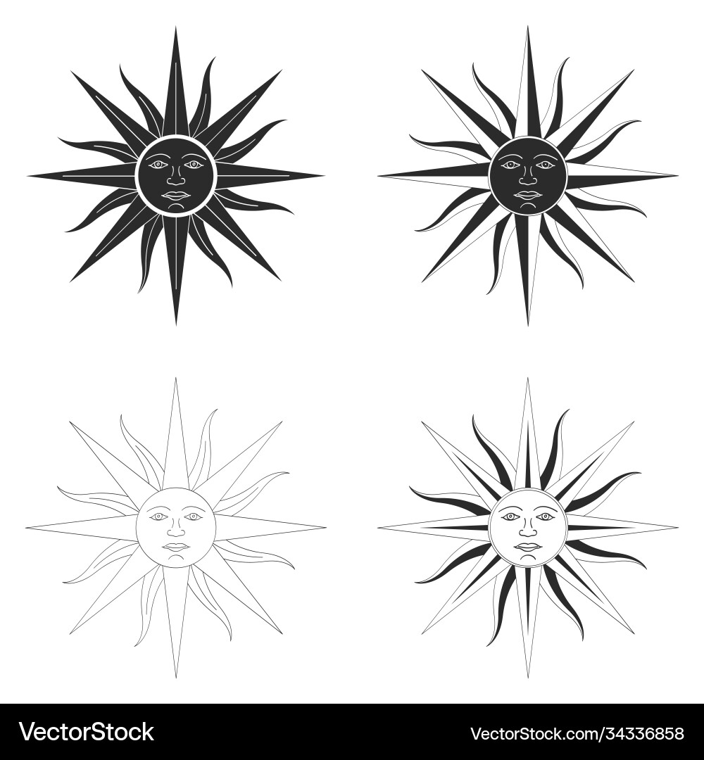 Sun may ancient symbol incan god inti Royalty Free Vector