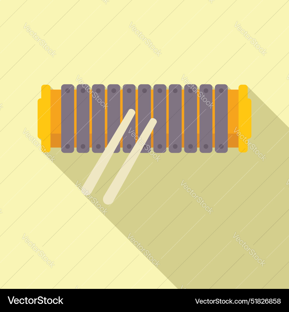 Xylophone with mallets lying on top musical Vector Image