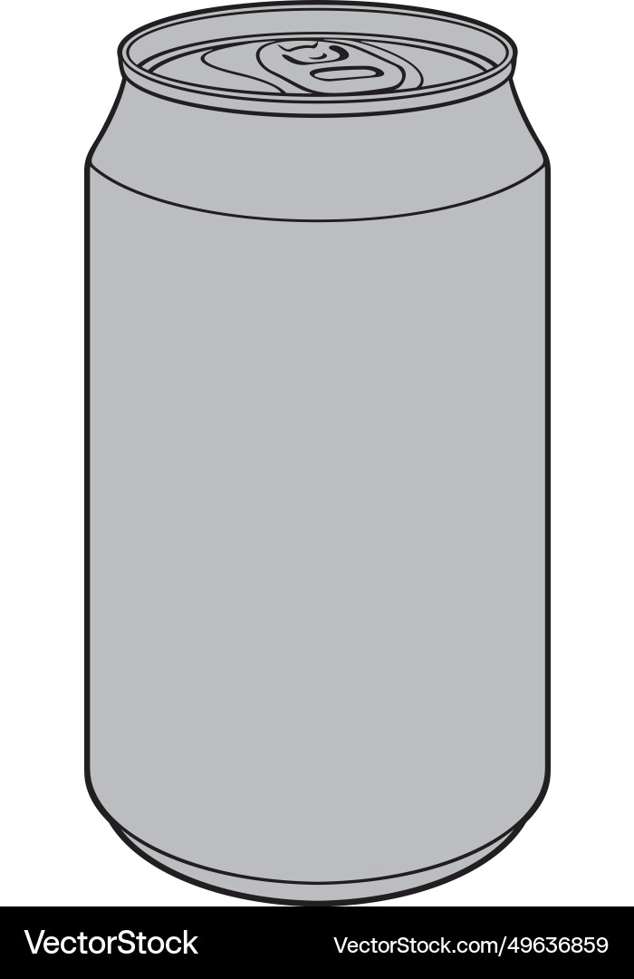 Aluminum can color Royalty Free Vector Image - VectorStock