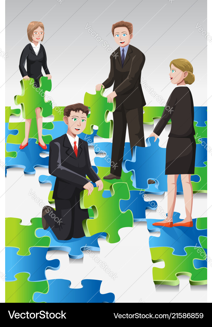 Business teamwork Royalty Free Vector Image - VectorStock