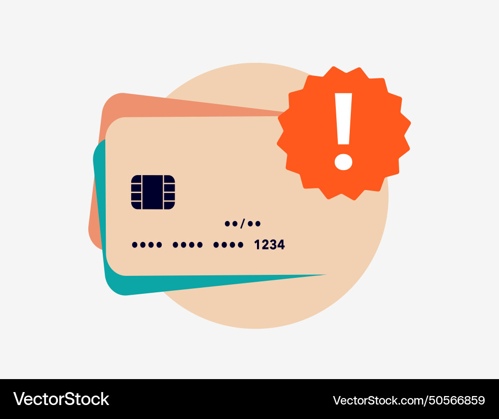 Fraud detection icon guard against bank card Vector Image