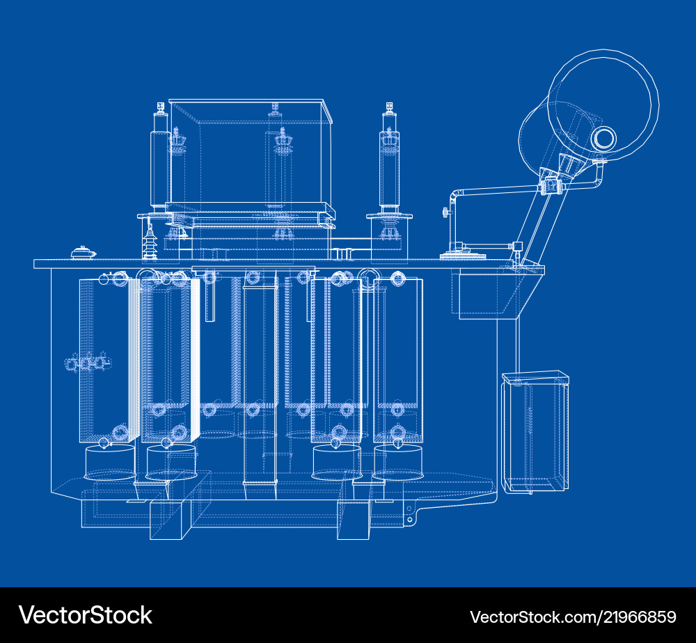 High-voltage transformer concept Royalty Free Vector Image