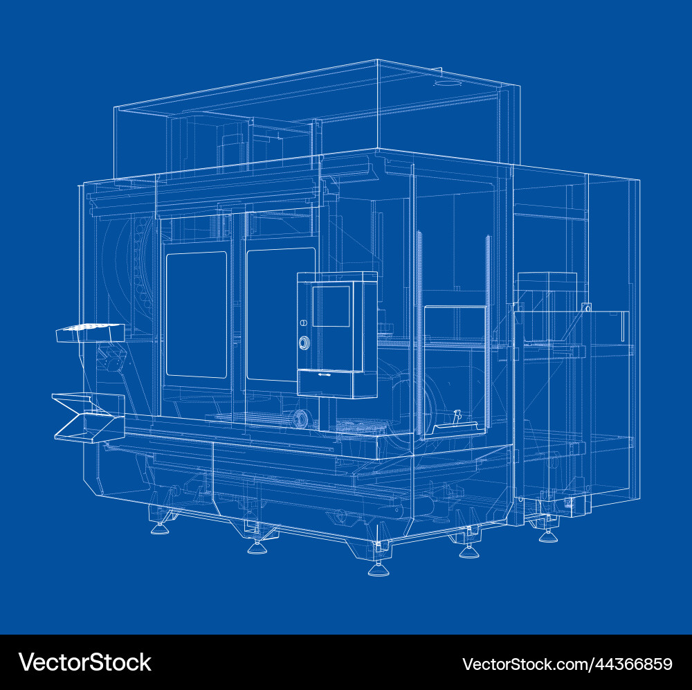 Metalworking cnc milling machine Royalty Free Vector Image