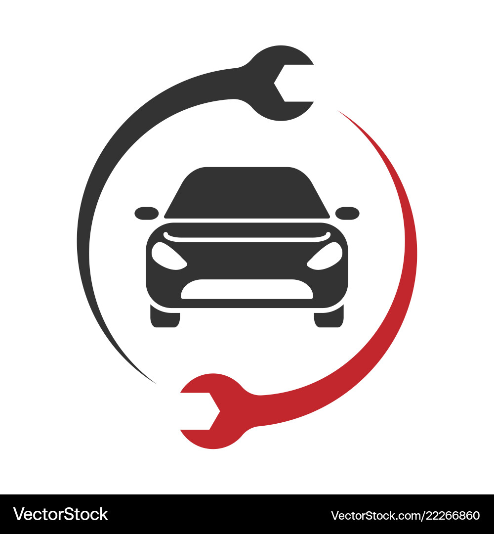Auto service logo car repair icon Royalty Free Vector Image