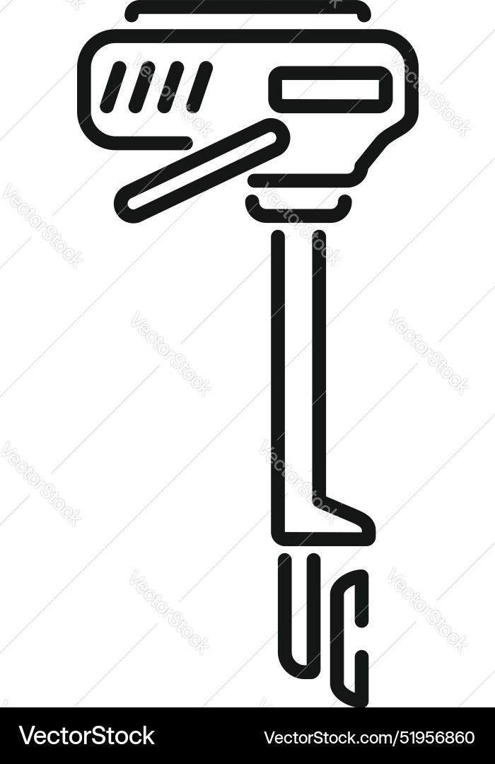 Boat motor generating power shown with propeller Vector Image