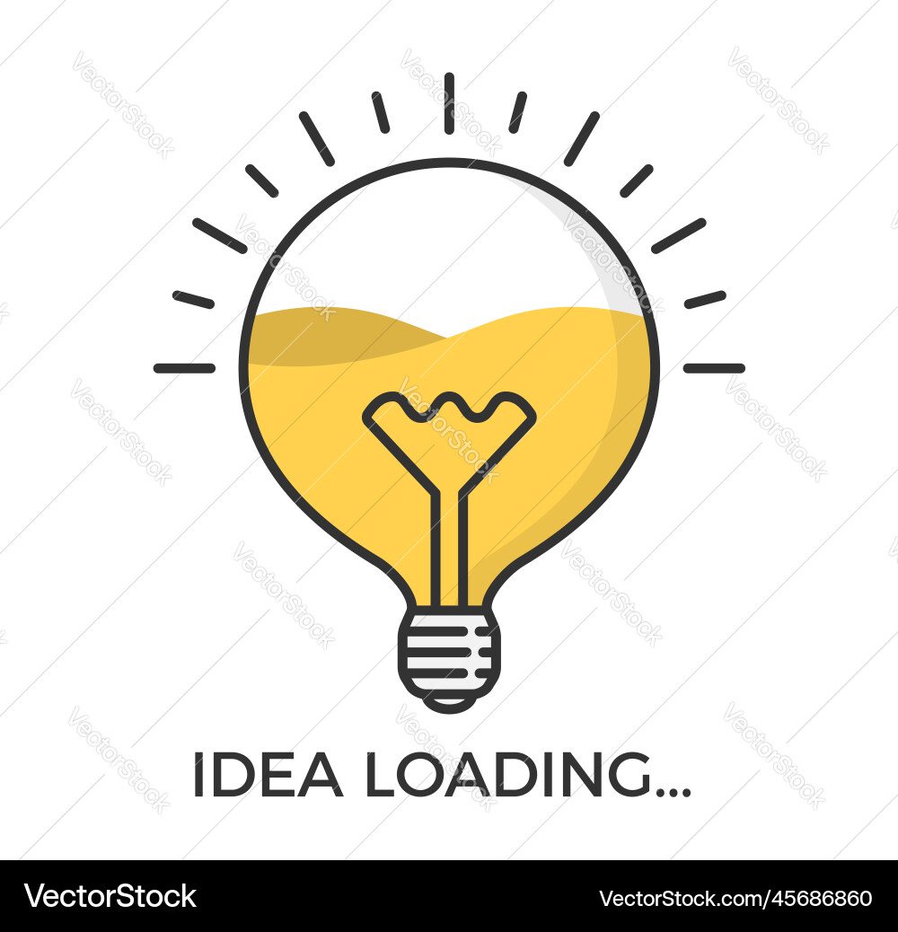 Idea loading concept Royalty Free Vector Image Idea loading concept Royalty Free Vector Image