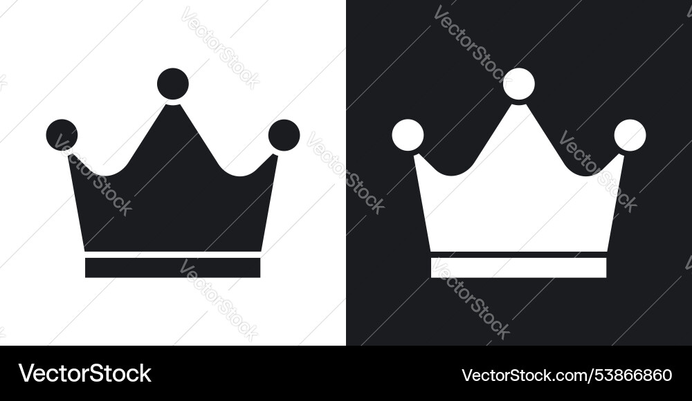 Krone Icon Set Lizenzfreies Vektorbild - VectorStock