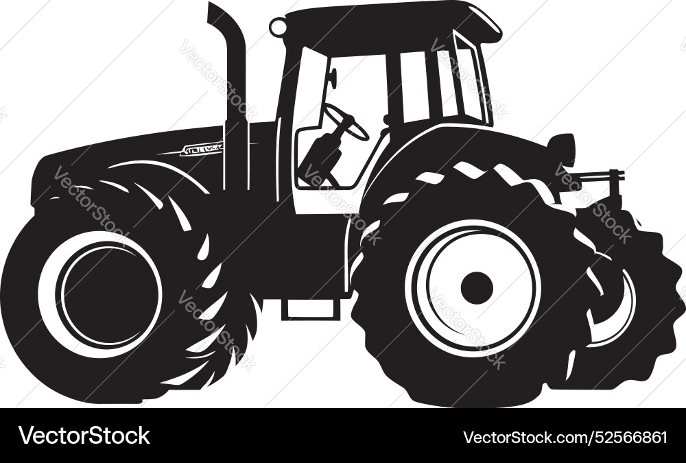Agritech ace modern tractor logo design icon crop Vector Image