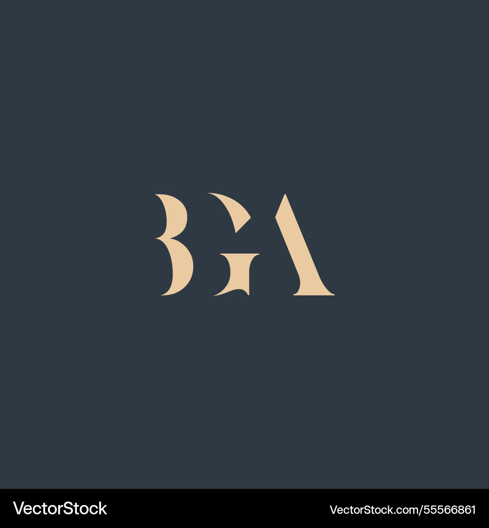 Bga abstract letter logo Royalty Free Vector Image