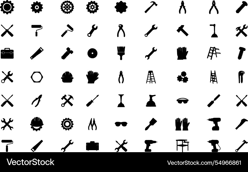 Comprehensive maintenance and repair icons Vector Image