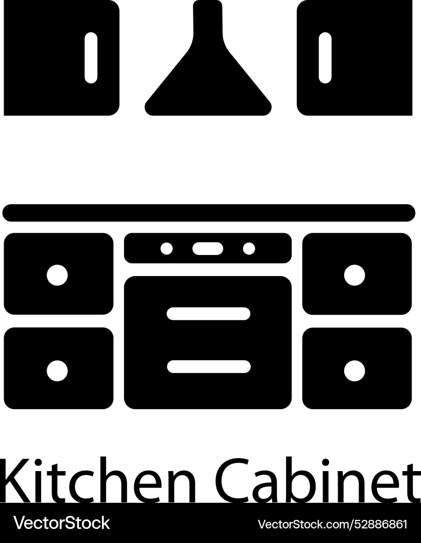 Kitchen cabinet Royalty Free Vector Image - VectorStock