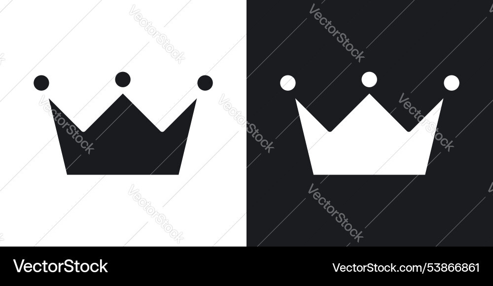 Krone Icon Set Lizenzfreies Vektorbild - VectorStock