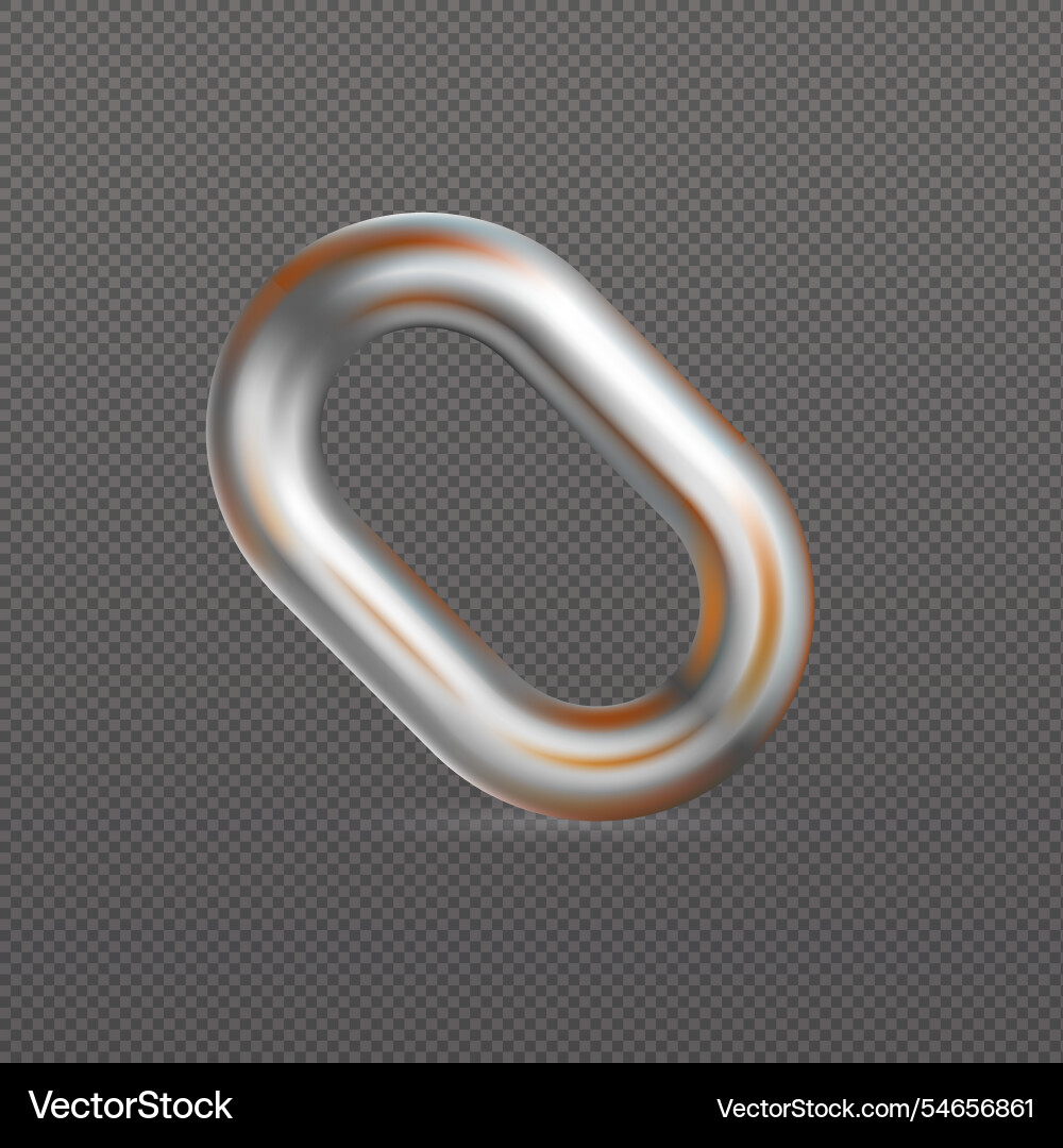 Rusty metalic chain on transparent background Vector Image