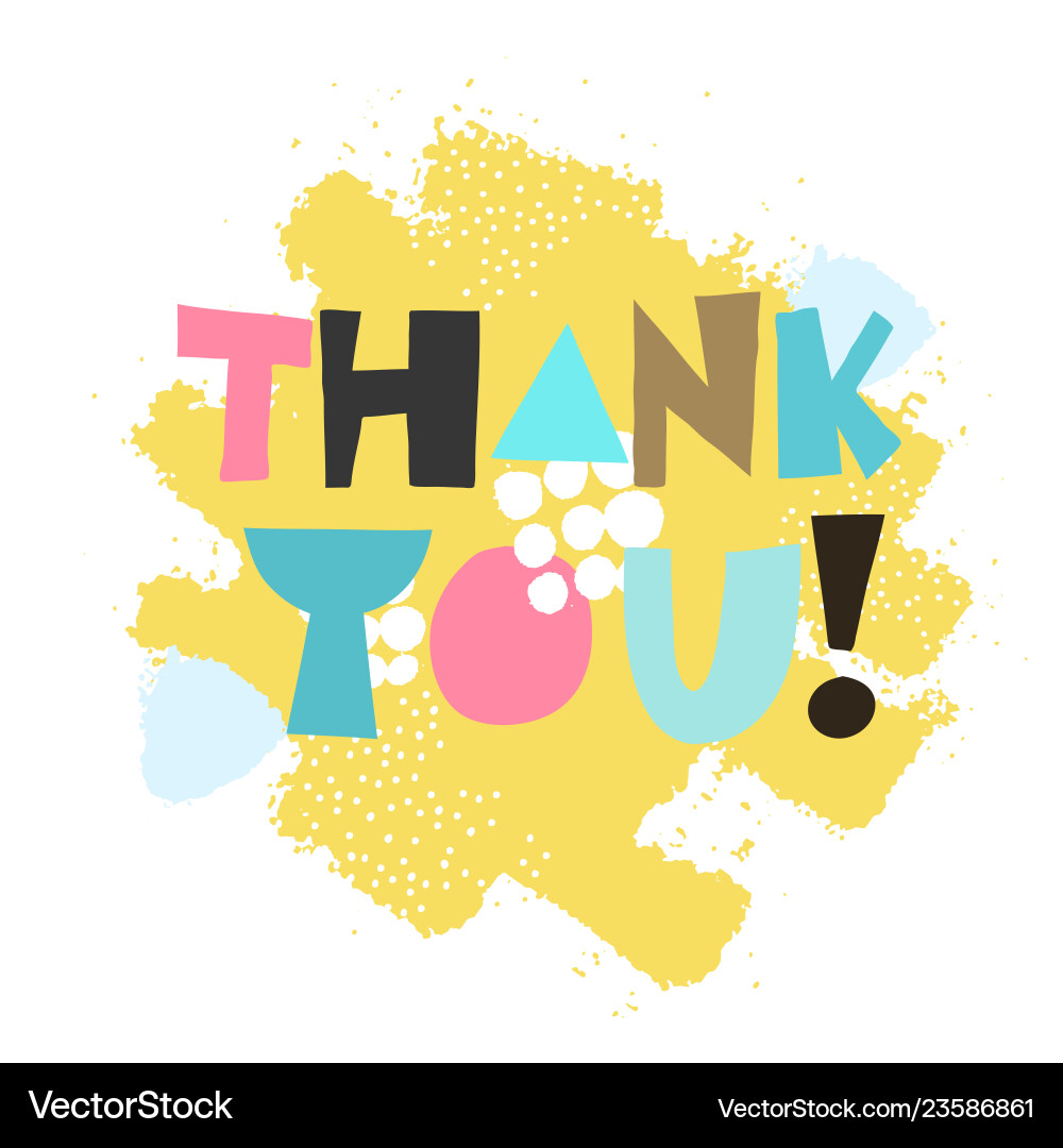 Thank you Royalty Free Vector Image - VectorStock