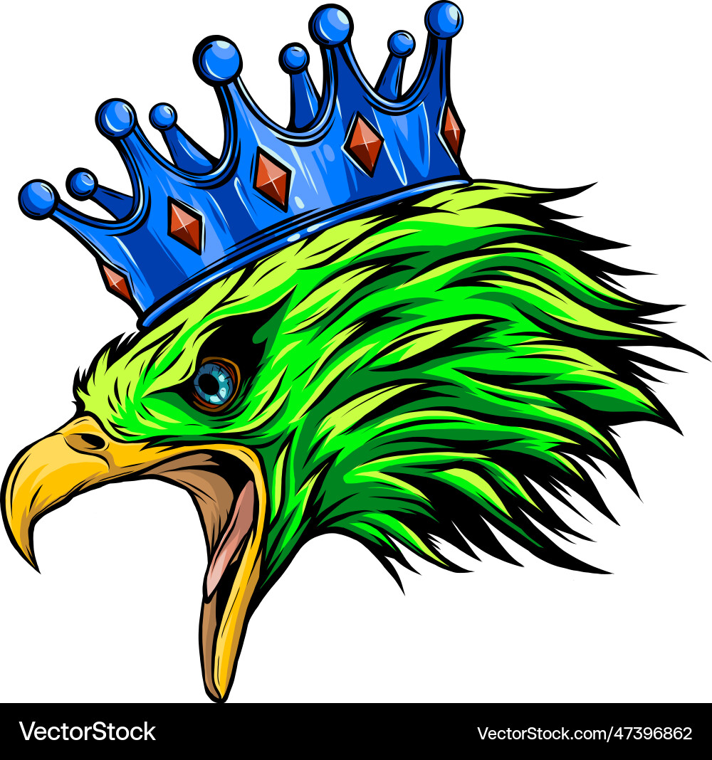 Aggressive Eagle Head Mascot Royalty Free Vector Image